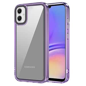 amazon basics Back Case Cover for Samsung Galaxy A05 (TPU + PC_Translucent Purple) : Amazon.in ...