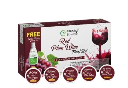 Flabby Red Plum Wine Facial Kit for Face Whitening, Tan Removal ...