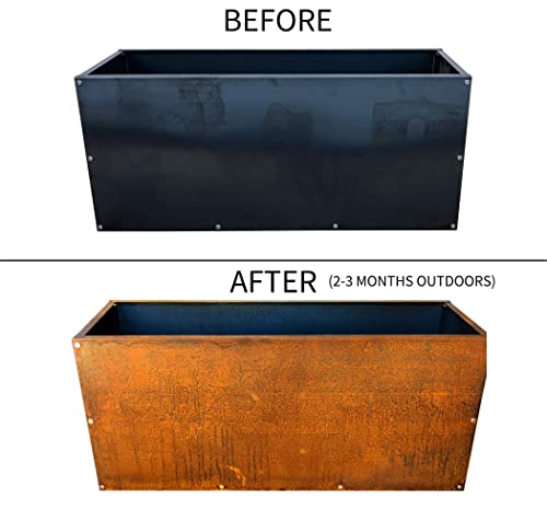 DIY CARTEL Corten Steel Planter Box Industrial & Heavy Duty – Modern ...
