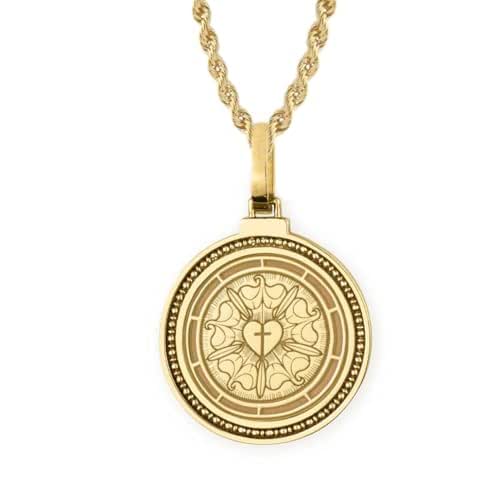 Amazon.com: Sterling Silver Luther Rose Necklace - Lutheran Reformation ...