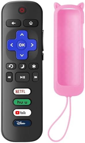 Amazon.com: SOTATOO Replacement Remote Control for Roku TV with Pink ...