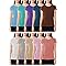Sexy Basics Women's 5 Pack Casual & Active Basic Cotton Stretch Color T ...
