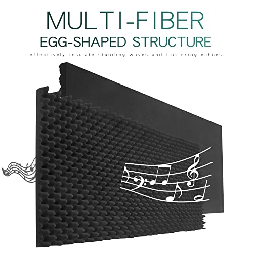 Snapklik.com : 2 Pack Acoustic Panels, 48x24x2 Egg Crate Soundproof ...