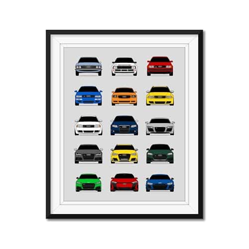Amazon.com: Custom Car Posters History of Audi Car Poster Print by ...