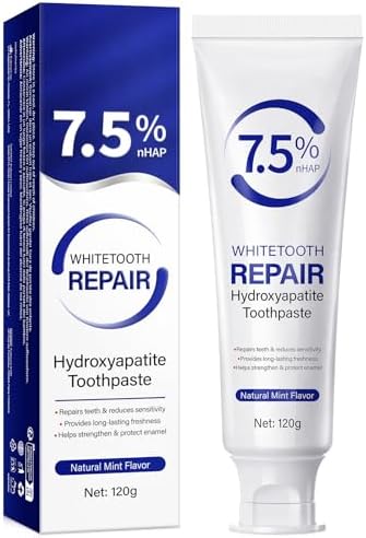 Amazon.com : 7.5% Hydroxyapatite Toothpaste, Nano Hydroxyapatite ...