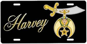 Amazon.com: onestopairbrushshop Shriners License Plate Car Tag : Automotive