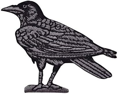 Amazon.com: Raven/Crow - Black/Gray - Facing Left - Birds - Embroidered Iron on Patch
