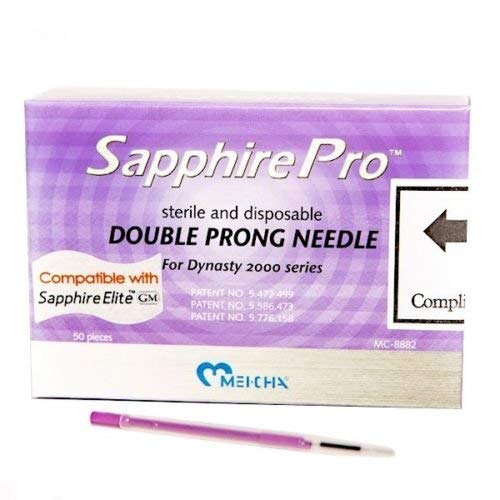 Amazon.com: Mei-cha Sapphire PRO Series Needle (2 Prong Needle ...