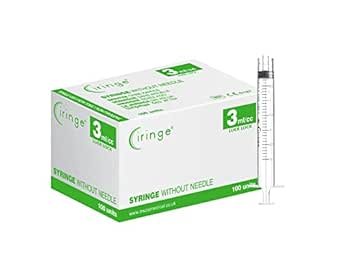 Ciringe 3 ml Lock Syringe - Pack of 100 : Amazon.co.uk: Business ...