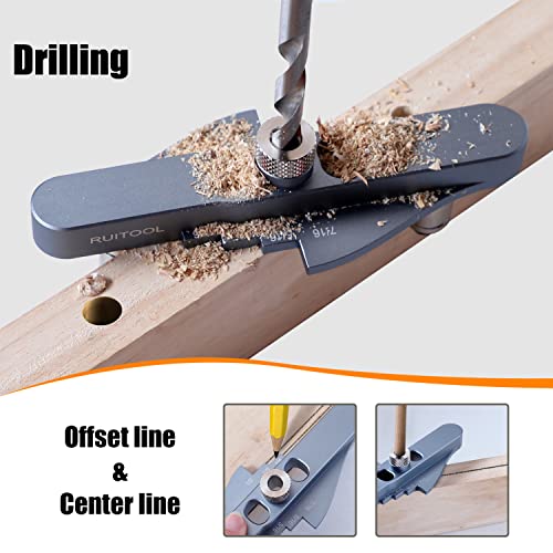 Snapklik.com : Ruitool Dowel Jig Kit, Self-centering Line Scriber ...