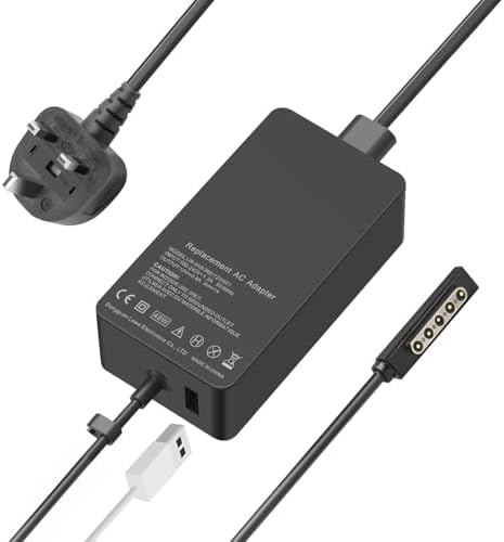 LabTEC Surface Pro Charging Cable & Charger for Microsoft Surface Pro 1 ...