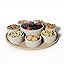 Amazon.com | LIBKEN Dip Serving Tray - Snack Platter Round - Ceramic ...