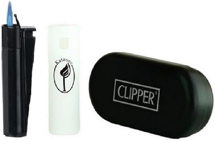 Amazon.com: 1X Clipper Metal Lighter(CMKJ11) - Black Color/Jet Torch ...