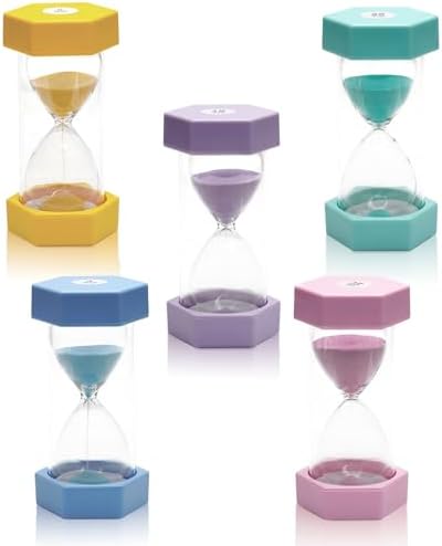 5 Pcs Marcaron Colorful Hourglass, Sand Timers, Acrylic Hourglass Timer ...