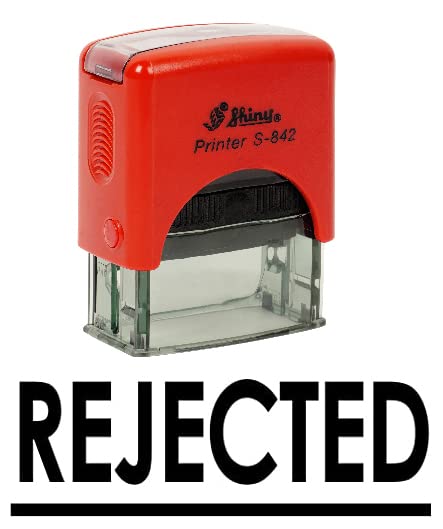 Rejected Self Inking Rubber Stamp Office Stationary Custom Shiny Stamp ...