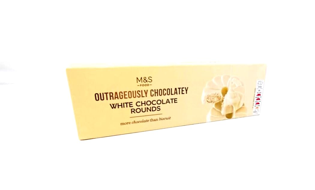 M&S Food Outrageously Chocolatey White Round Biscuits 200g - 2 Pack in ...