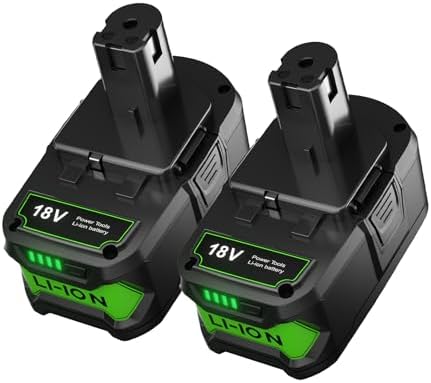 2X 8000mAh Replacement Battery for Ryobi 18V Battery 8.0Ah for Ryobi ...