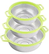 Amazon.com: POPGRADE Stainless Steel Colander for Kitchen, 2.5QT Rice ...