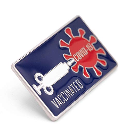Patriotic Pins COVID-19 Vaccinated Lapel Pin | 1-1/2" x 1/2" Size ...