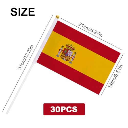 Spain Flag, Spanish Mini Flag, Small Hand Waving Flags, Spanish ...