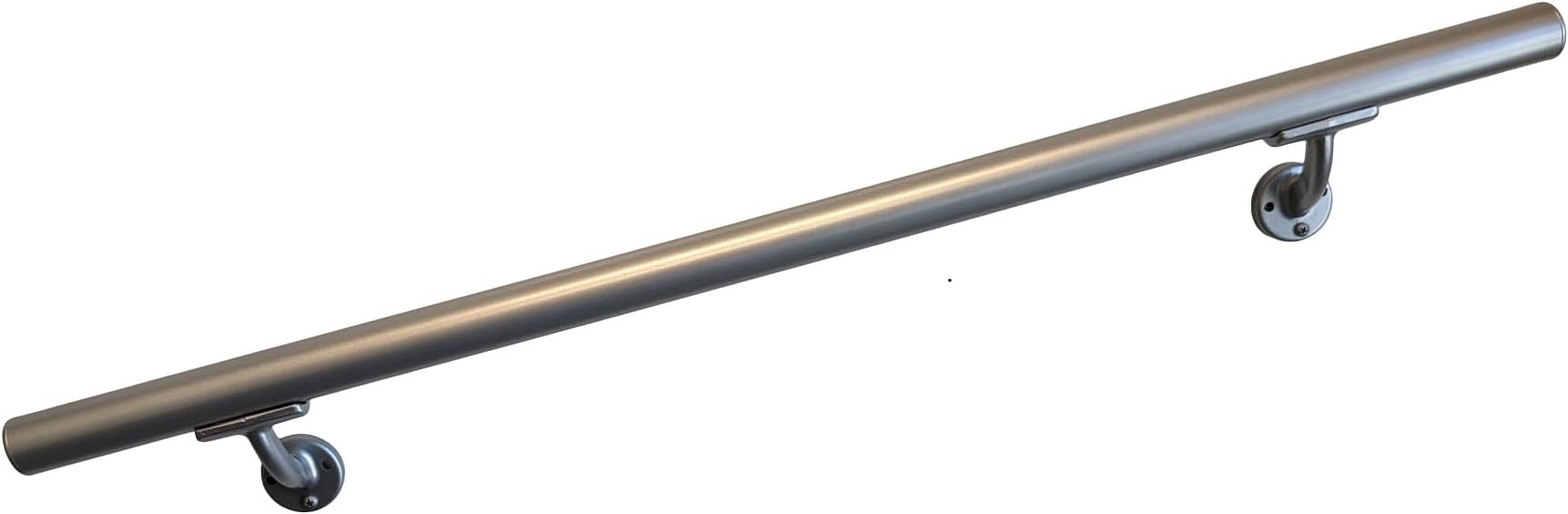 B52 Anodized Handrail Aluminum Stairs Kit Stainless Steel Look 7 Ft and ...