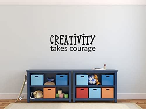 Amazon.com: Creativity Takes Courage Wall Decal - Inspirational Wall ...