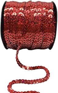 Amazon.com: Zhiheng 100 Yards 6mm Round Flat Sequin Trim Spangle ...