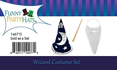 Amazon.com: Funny Party Hats Magic Wizard Costume - Wizard Costume Hat ...