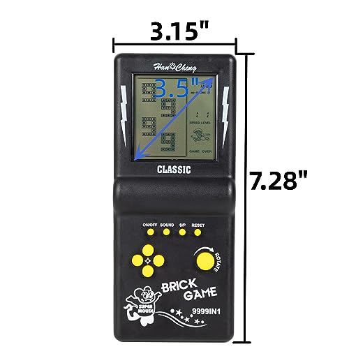 Desyeryamimi Handheld Brick Game Console,3.5-inch Large Screen Black ...