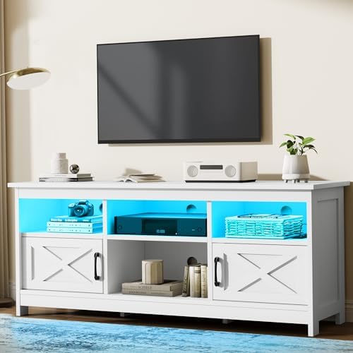 Amazon.com: YITAHOME RGB LED Corner TV Stand for TVs up to 55/50 Inch ...