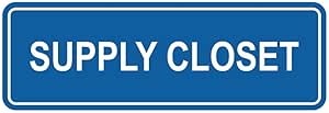 Amazon.com : Signs ByLITA Standard Supply Closet Wall or Door Sign ...