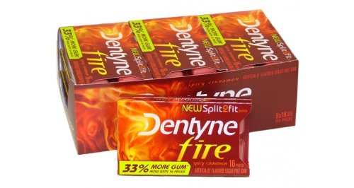 Amazon.com : Dentyne Fire Gum, Sugar Free, Spicy Cinnamon -16 9 (pack ...
