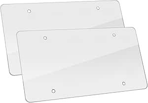 Amazon.com: Ubreakable Flat Clear License Plate Cover 2 Pack : Automotive
