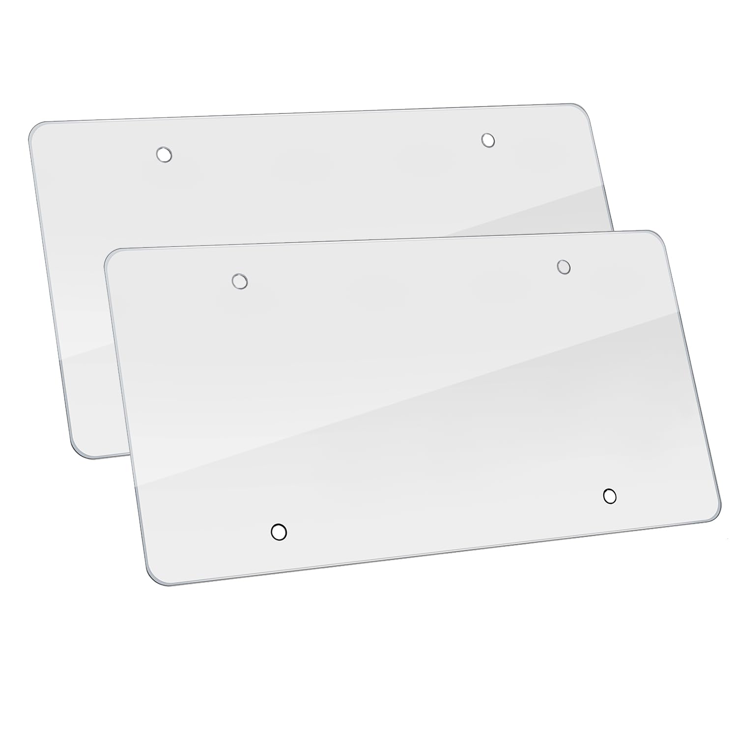 Amazon.com: Ubreakable Flat Clear License Plate Cover 2 Pack : Automotive