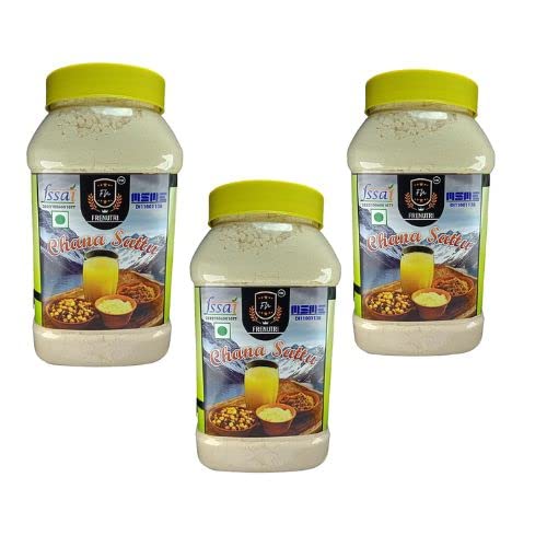 FRENUTRI Chana Sattu Powder Roasted Gram Flour Natural & Gluten Free Chana Sattu Atta with High ...