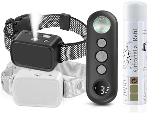 Citronella Dog Training Collar with Remote 3 Modes Spray & Beep Spray ...
