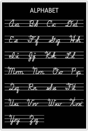 Amazon.com: Cursive Alphabet Classroom Wall Art Poster : Home & Kitchen