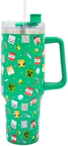 Amazon.com | Minecraft 40oz (1200ml) Insulated Tumbler Stainless Steel ...