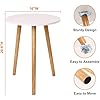 Amazon.com: Fixwal Small Side Table, Round White Side Table for Living ...