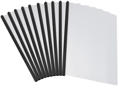 PATIKIL Clear Report Covers with Sliding Bar, 10 Pcs 15mm Slide-Grip ...
