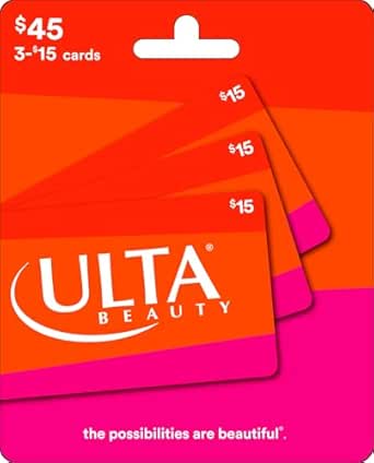 Amazon.com: Ulta Beauty Physical Gift Cards (Multipack of 3 x $15 ...