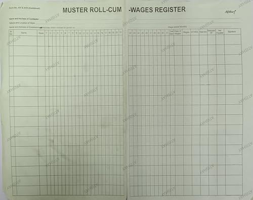 ATISHAY Form No XVI & XVII (Combined) Muster Roll-Cum-Wages Register ...
