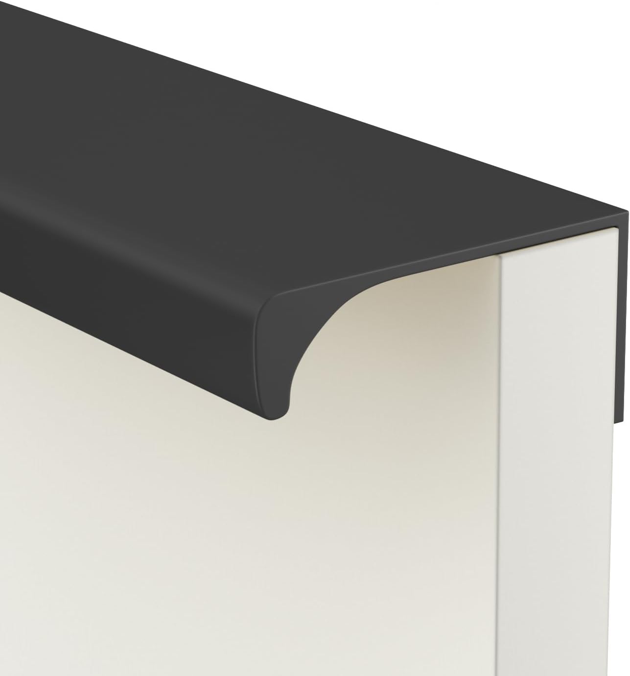 goldenwarm 10 Pack Finger Edge Pulls for Black Cabinet Handles Drawer ...