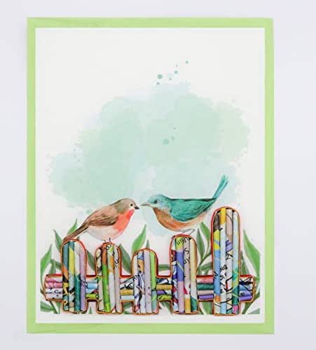 Amazon.com: Bird Recycled Paper Handcrafted Card from Magazines ...
