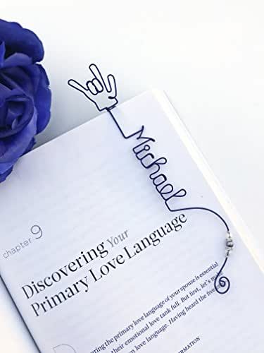 Amazon.com: ASL Gift – Personalized Bookmark with" I Love You" in Sign ...