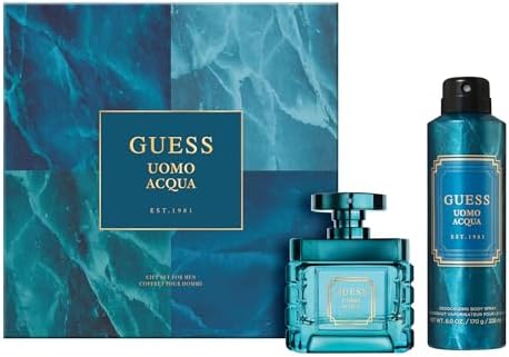 Amazon.com : Guess Uomo Acqua Eau de Toilette 2 Piece Gift Set ...