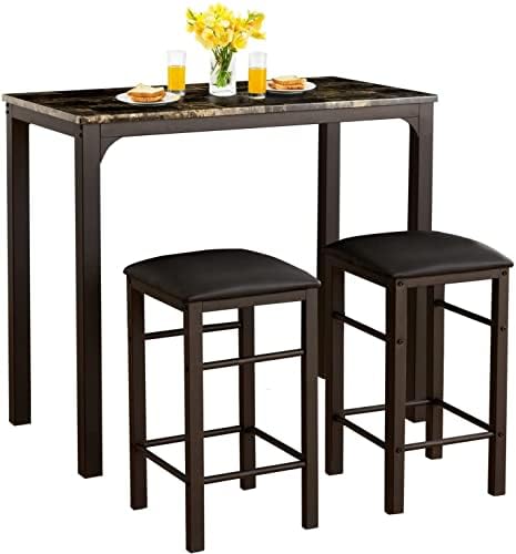 Inspirer Studio Bar Table Set, Modern Pub Table Dining Set, Kitchen ...