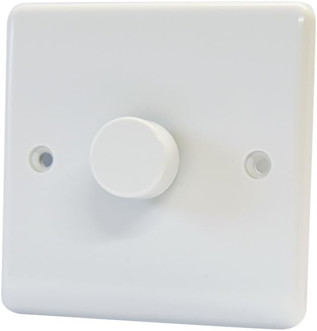 STATUS Single Dimmer Light Switch | 250W White Plastic 1 Gang 1 Way ...