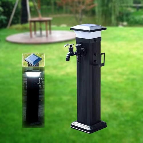 With Solar Led Light, Freeze Proof Outdoor Faucet Freestanding Garden ...