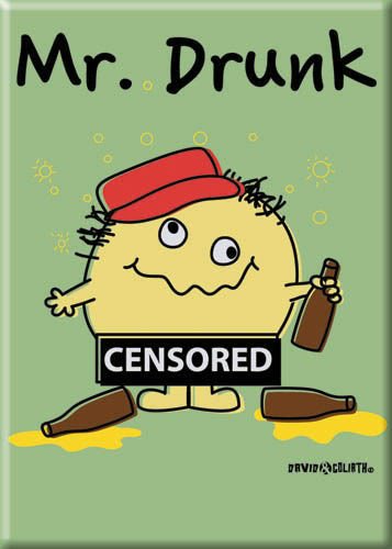 Amazon.com: David and Goliath Mr. Drunk Refrigerator Magnet : Home ...